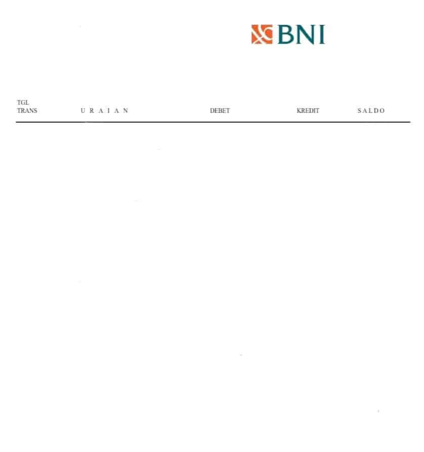 Contoh Rekening Koran: BCA, BRI, BNI, dan Mandiri! - Cerdas Cuan